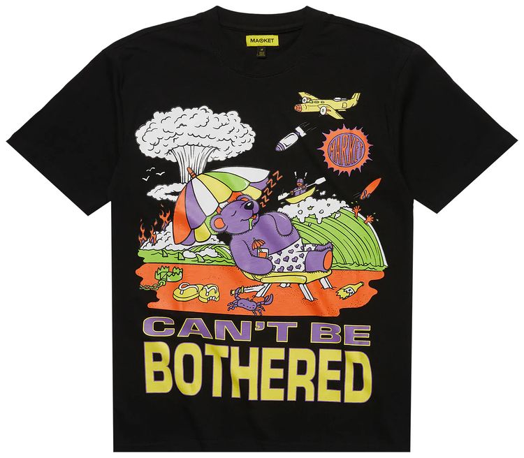 Buy Market Can't Be Bothered T-Shirt 'Black' - 399001102 BLAC | GOAT