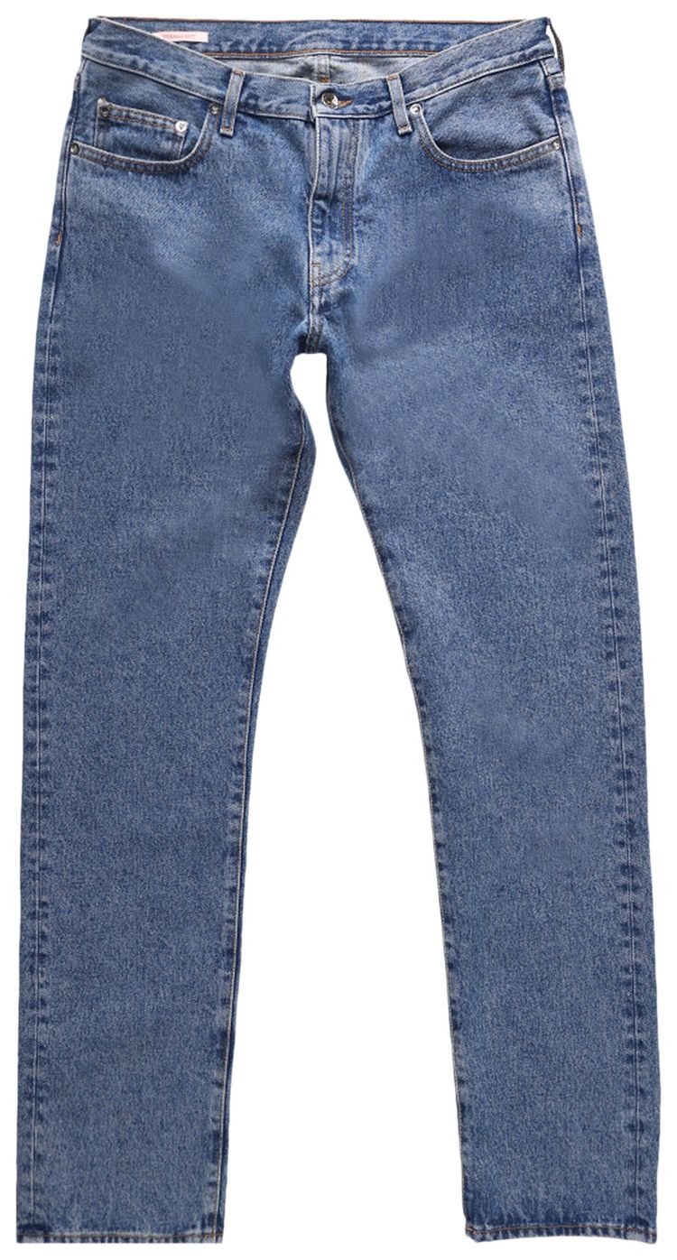 Buy Off-White Diagonal Pocket Slim Jeans 'Meidum Blue/White ...