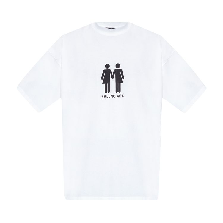 Buy Balenciaga Oversized T Shirt Whiteblack 694576 Tmvo2 9040 Goat