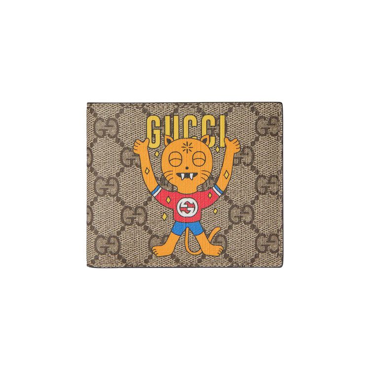 Buy Gucci Cat Print Wallet 'Beige And Ebony Gg Supreme' - 451268 U1GBG ...