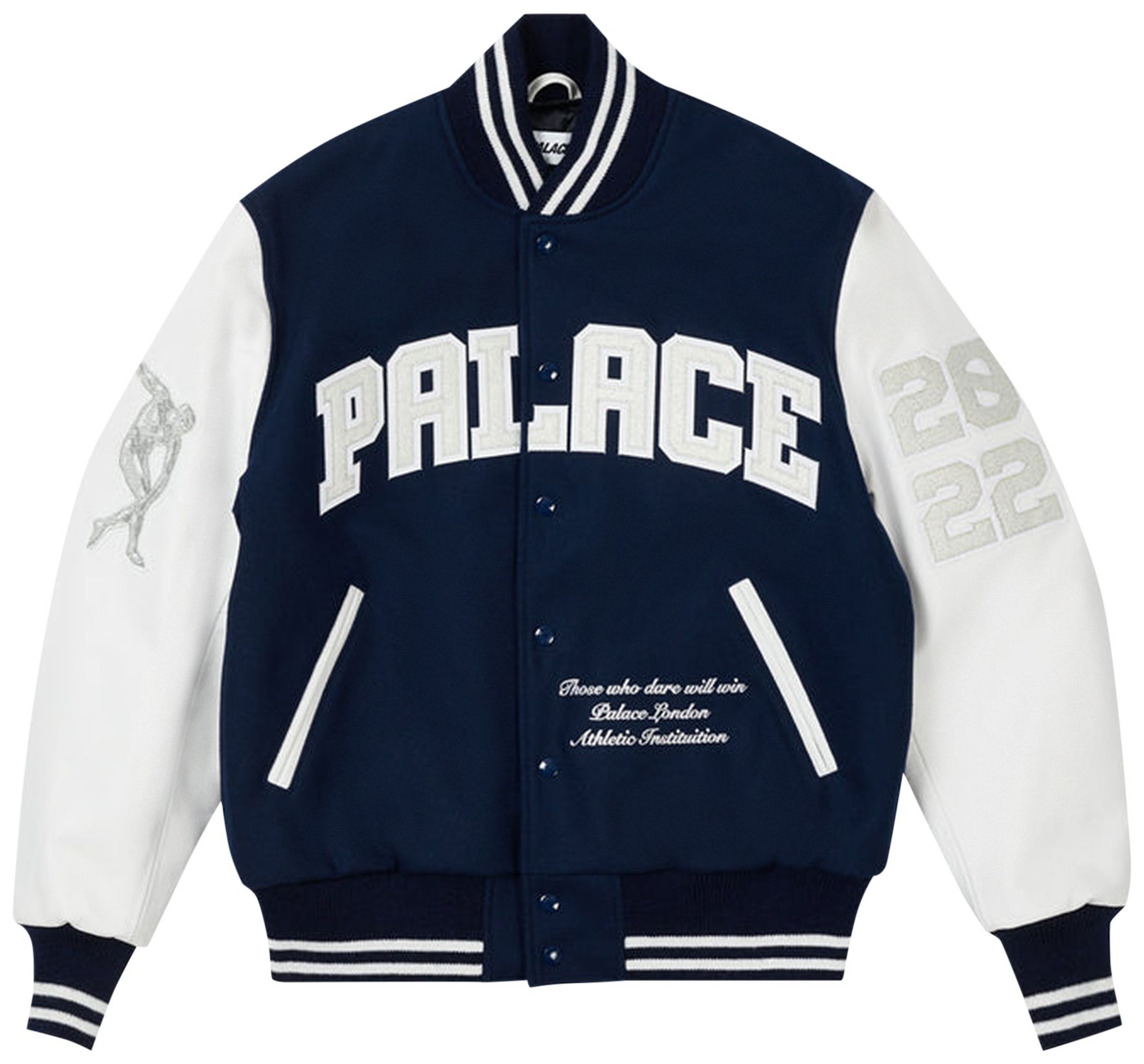 Buy Palace Greek Varsity Jacket 'Blue' - P21JK037 | GOAT