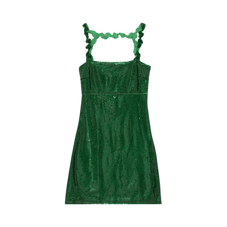 Buy GANNI Sequins Dress F7335 'Kelly Green' - F7335 KELL | GOAT