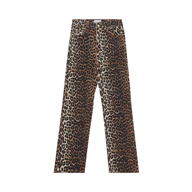 Buy GANNI Print Jeans 'Leopard' - J1059 LEOP | GOAT