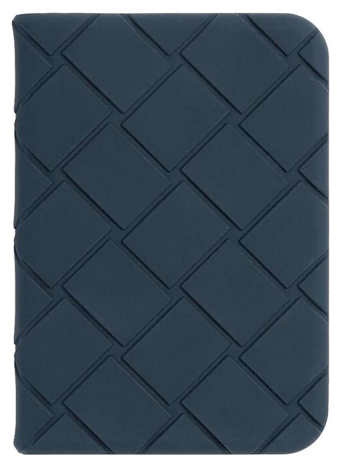 Bottega Veneta Rubber Flap Cardcase 'Deep Blue' | GOAT