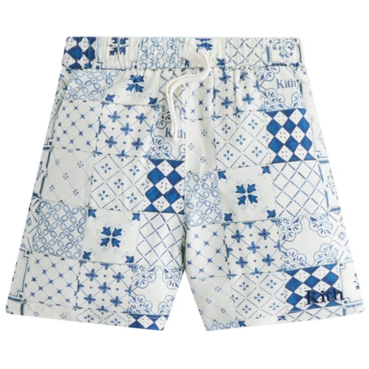 Buy Kith Kids Azulejo Tiles Camp Short 'Sandrift' - KHK060057 104 | GOAT