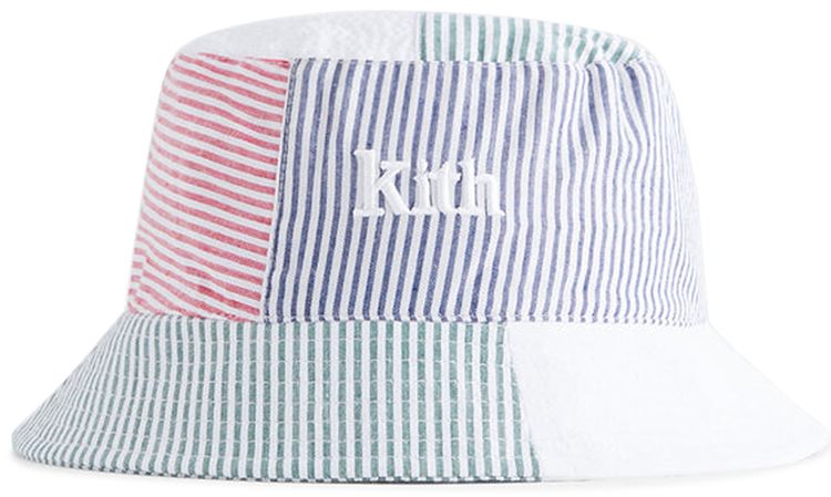 Buy Kith Kids Seersucker Combo Bucket Hat 'Concrete' - KHK050042 005 | GOAT