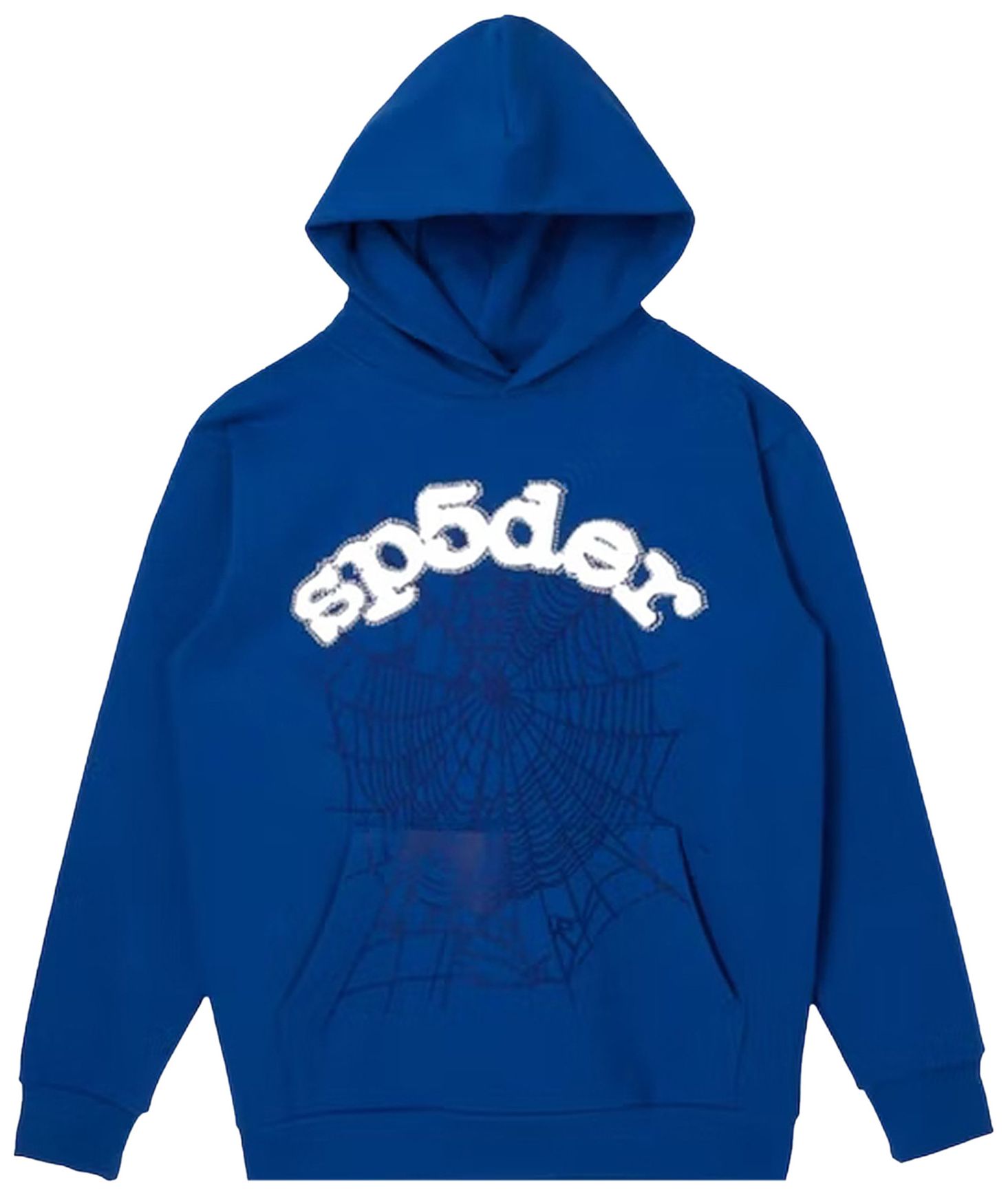 Buy Sp5der Logo Hoodie 'Blue' - 2406 100000106LHS BLUE | GOAT