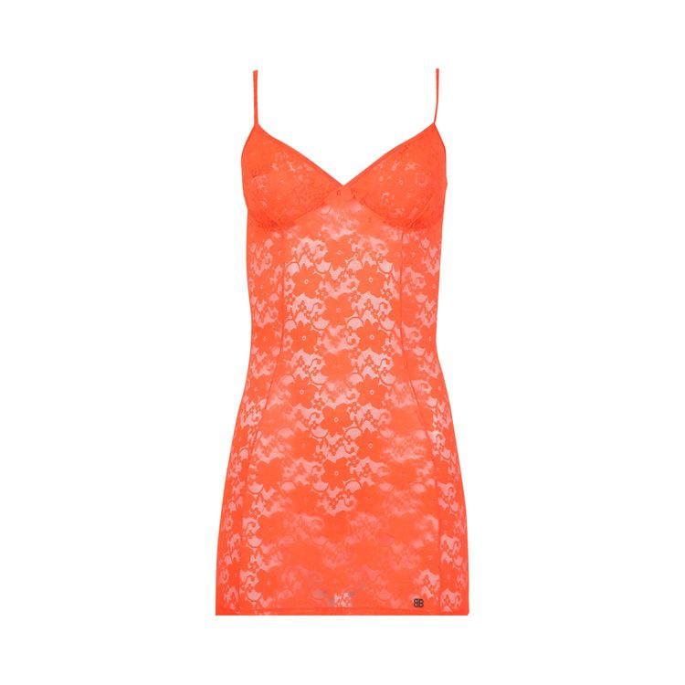 Buy Balenciaga Short Lace Dress 'Fluo Orange' - 698262 3B6B9 7600 | GOAT