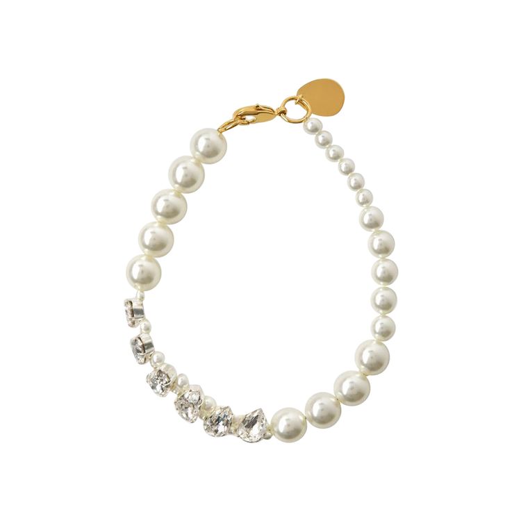 Buy Simone Rocha Mini Pearl Flower Bracelet 'White' - BRC300906 WHIT | GOAT