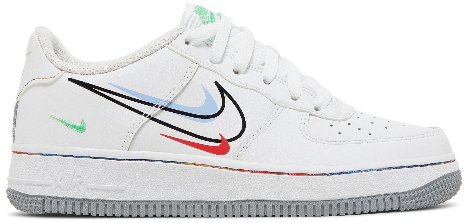 Buy Nike Air Force 1 Low GS 'Multi Swoosh' - DM9473 100 | GOAT