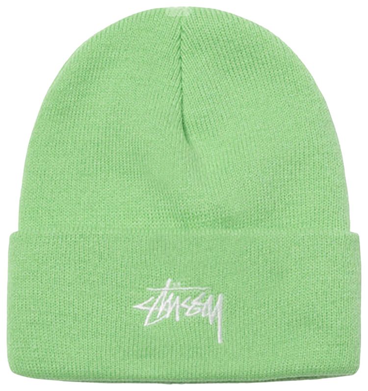 Buy Stussy Stock Cuff Beanie 'Bright Green' - 1321020 BRIG | GOAT