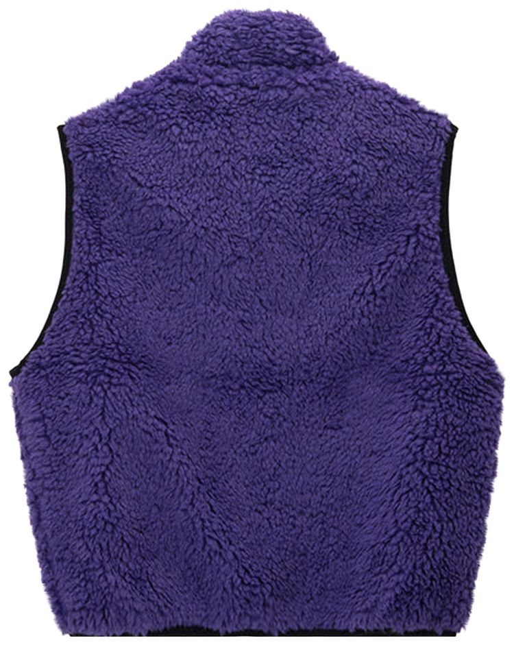 Buy Stussy Sherpa Vest 'Purple' - 118506 PURP | GOAT