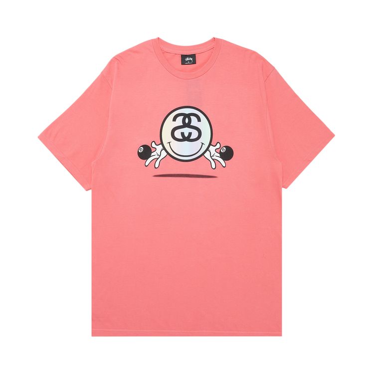 Buy Stussy Smiley Link Tee 'Pink' - 1903733 PINK | GOAT