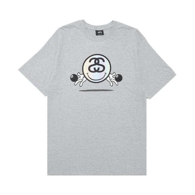 Buy Stussy Smiley Link Tee 'Grey Heather' - 1903733 GREY | GOAT