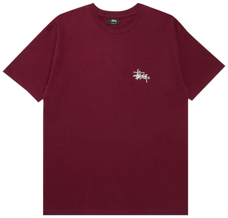 Buy Stussy Basic Logo Tee 'Dark Red' - 1903280 DARK | GOAT