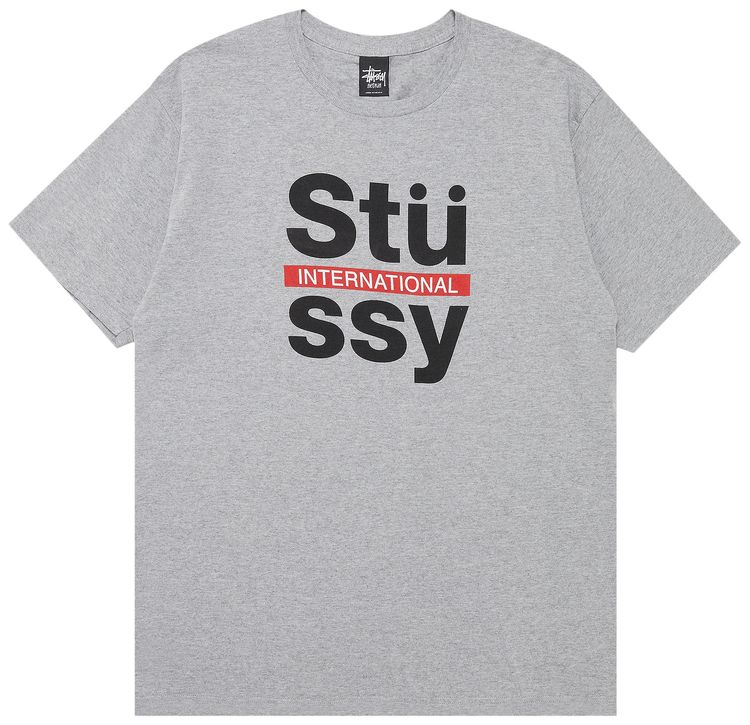 Buy Stussy International Block Tee 'Grey Heather' - 1902889 GREY | GOAT