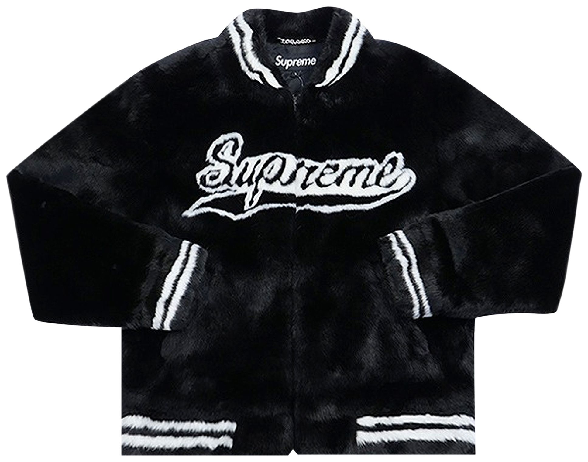 Buy Supreme Faux Fur Varsity Jacket 'Black' - SS20J59 BLACK | GOAT