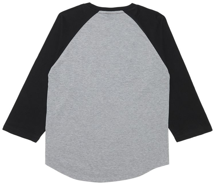 Buy Stussy Metallic Dot Raglan 'Grey Heather/Black' - 114842 GREY | GOAT