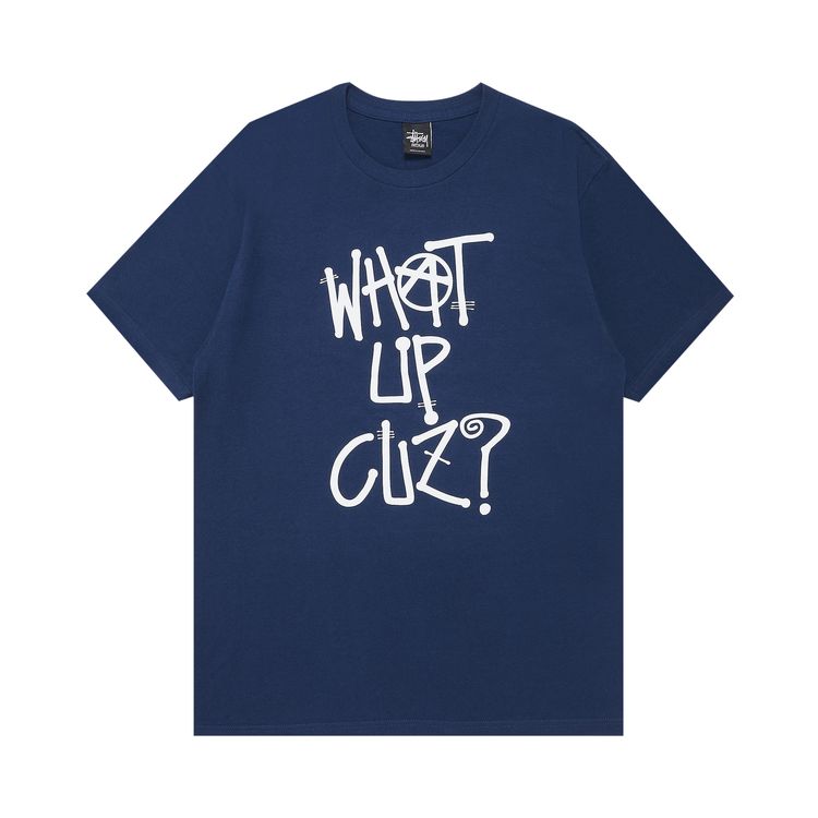 Buy Stussy What Up Cuz? Tee 'Indigo' - 1903052 INDI | GOAT AU