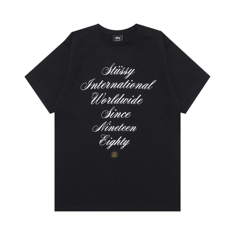 Buy Stussy International Script Tee 'Black' - 1903655 BLAC | GOAT