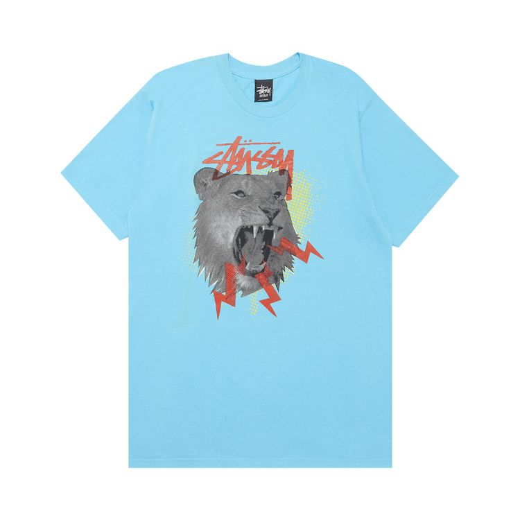 Buy Stussy Pop Lion Tee 'Teal' - 1902704 TEAL | GOAT
