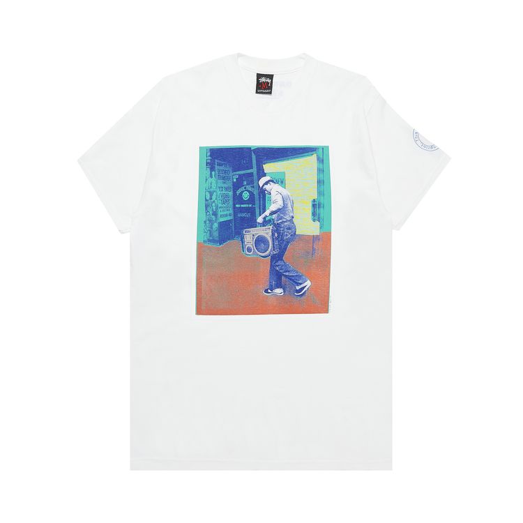 Buy Stussy Gear Boombox Man Tee 'White' - 0535 100000103GBMT WHIT | GOAT