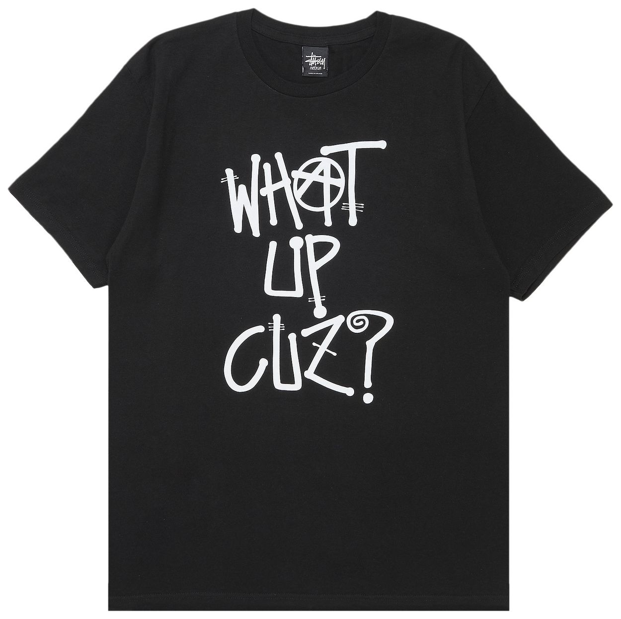 Buy Stussy What Up Cuz? Tee 'Black' - 1903052 BLAC | GOAT