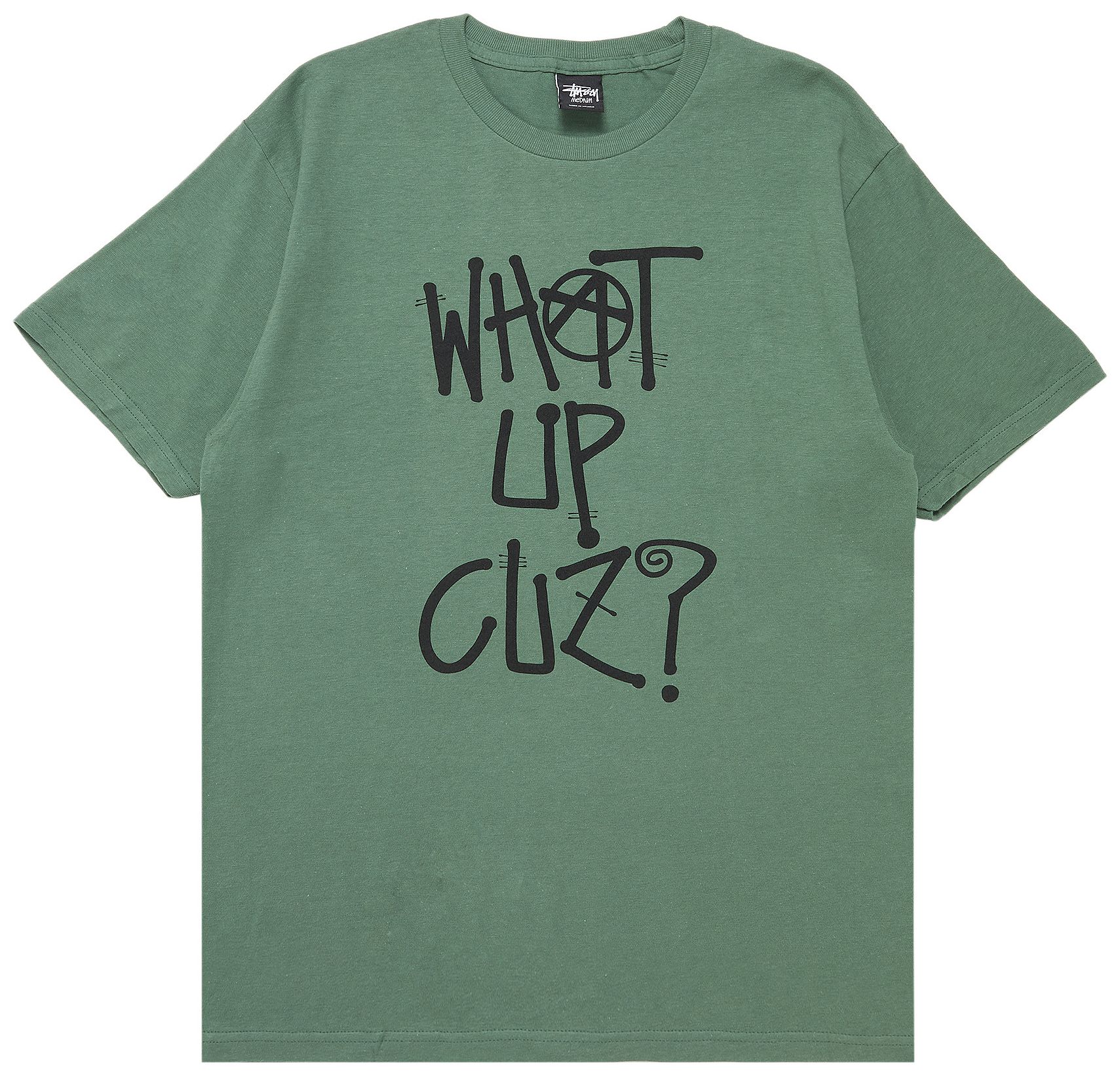 Buy Stussy What Up Cuz? Tee 'Dark Green' - 1903052 DARK | GOAT