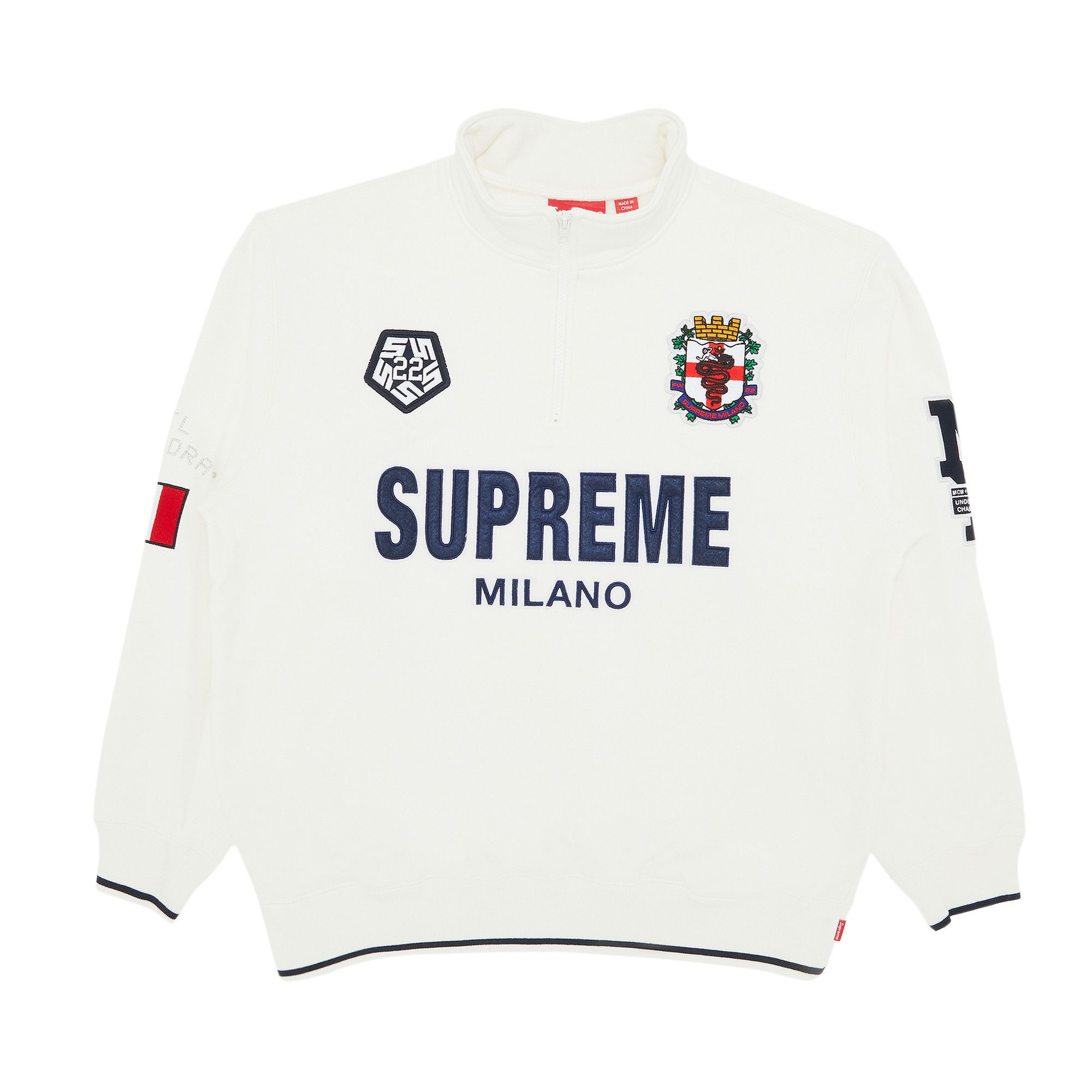 Buy Supreme Milano Half Zip Pullover 'White' - FW22SW66 WHITE | GOAT