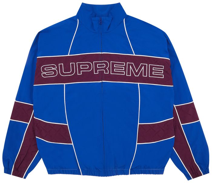 Buy Supreme Jacquard Panel Track Jacket 'Royal' - FW22J55 ROYAL | GOAT