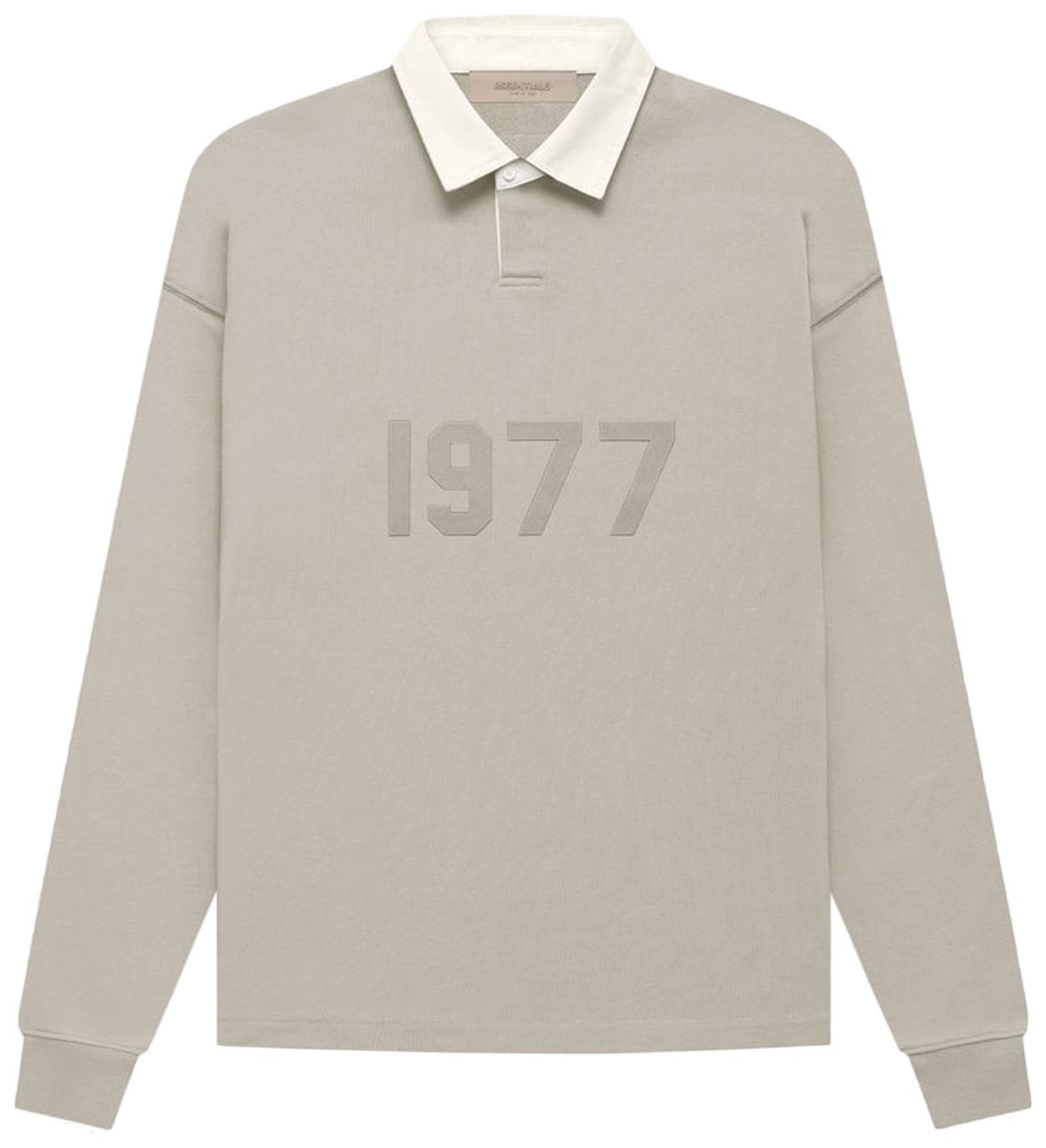 Buy Fear of God Essentials Henley Rugby 'Smoke' - 192SU222011F | GOAT