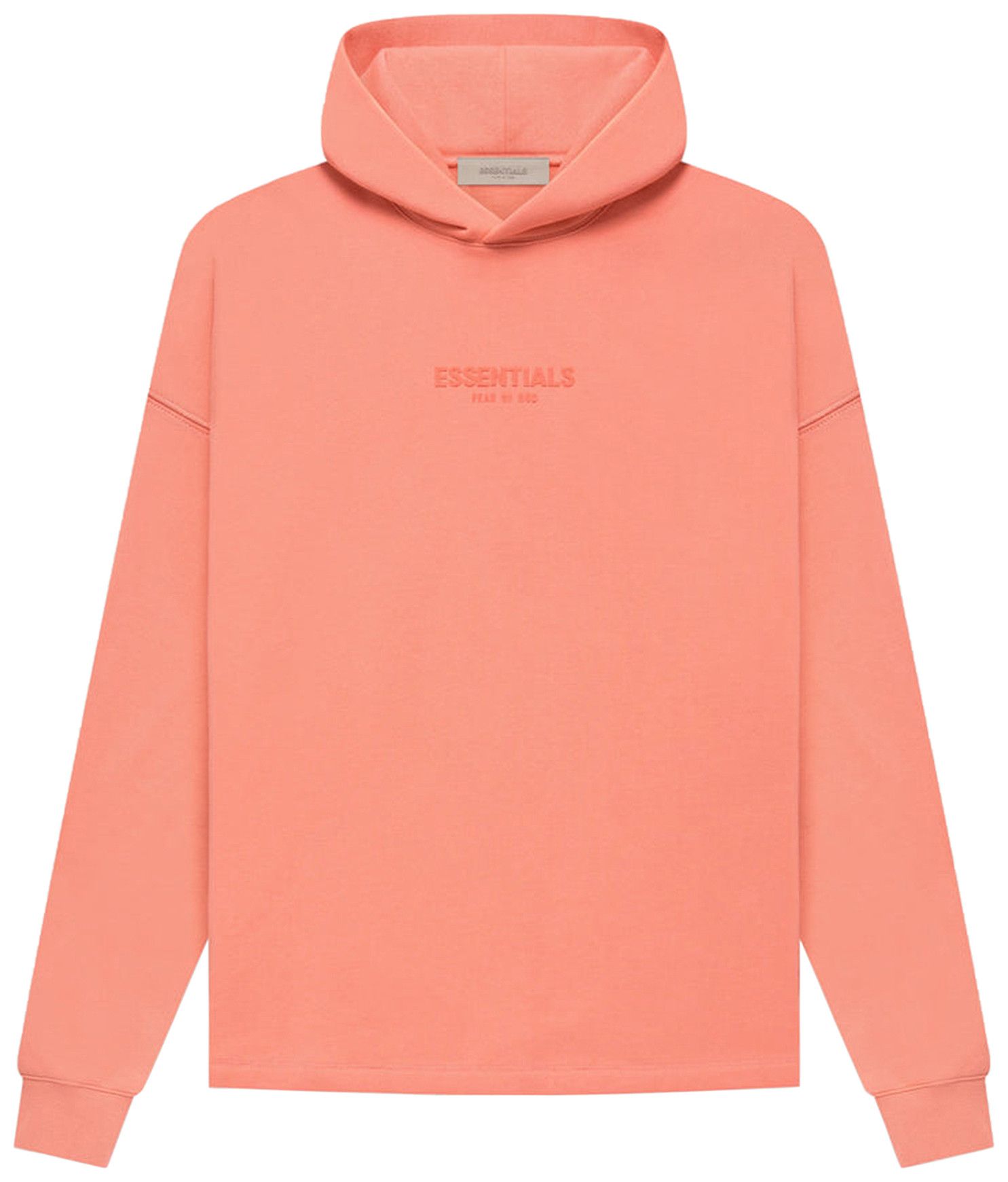 Buy Fear of God Essentials Relaxed Hoodie 'Coral' - 192SU222092F | GOAT