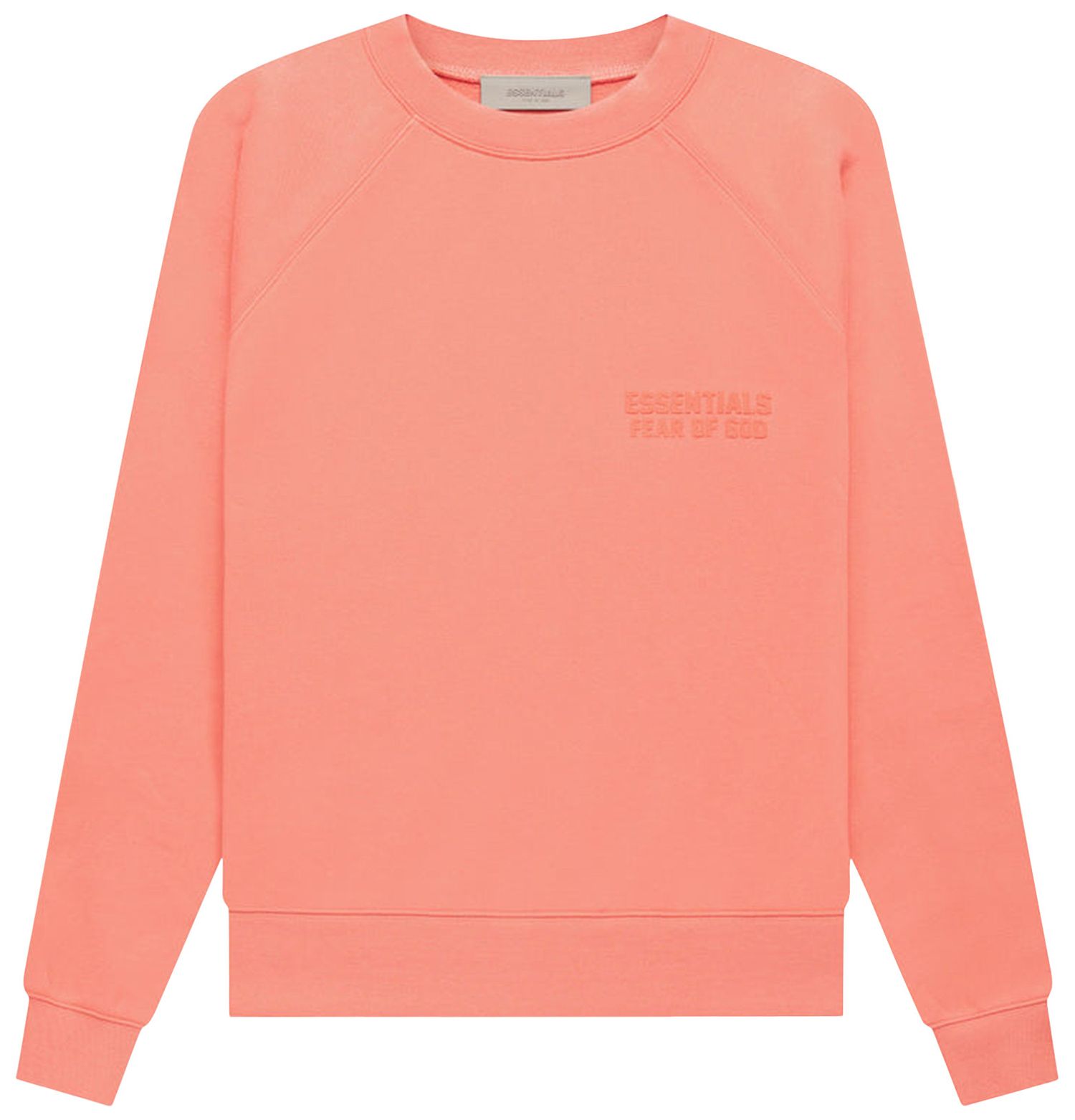 Buy Fear of God Essentials Crewneck 'Coral' - 192SU222042F | GOAT
