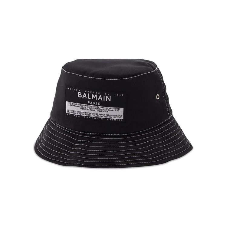 Buy Balmain Bucket Hat 'Black' - YH1XB005SB09 | GOAT