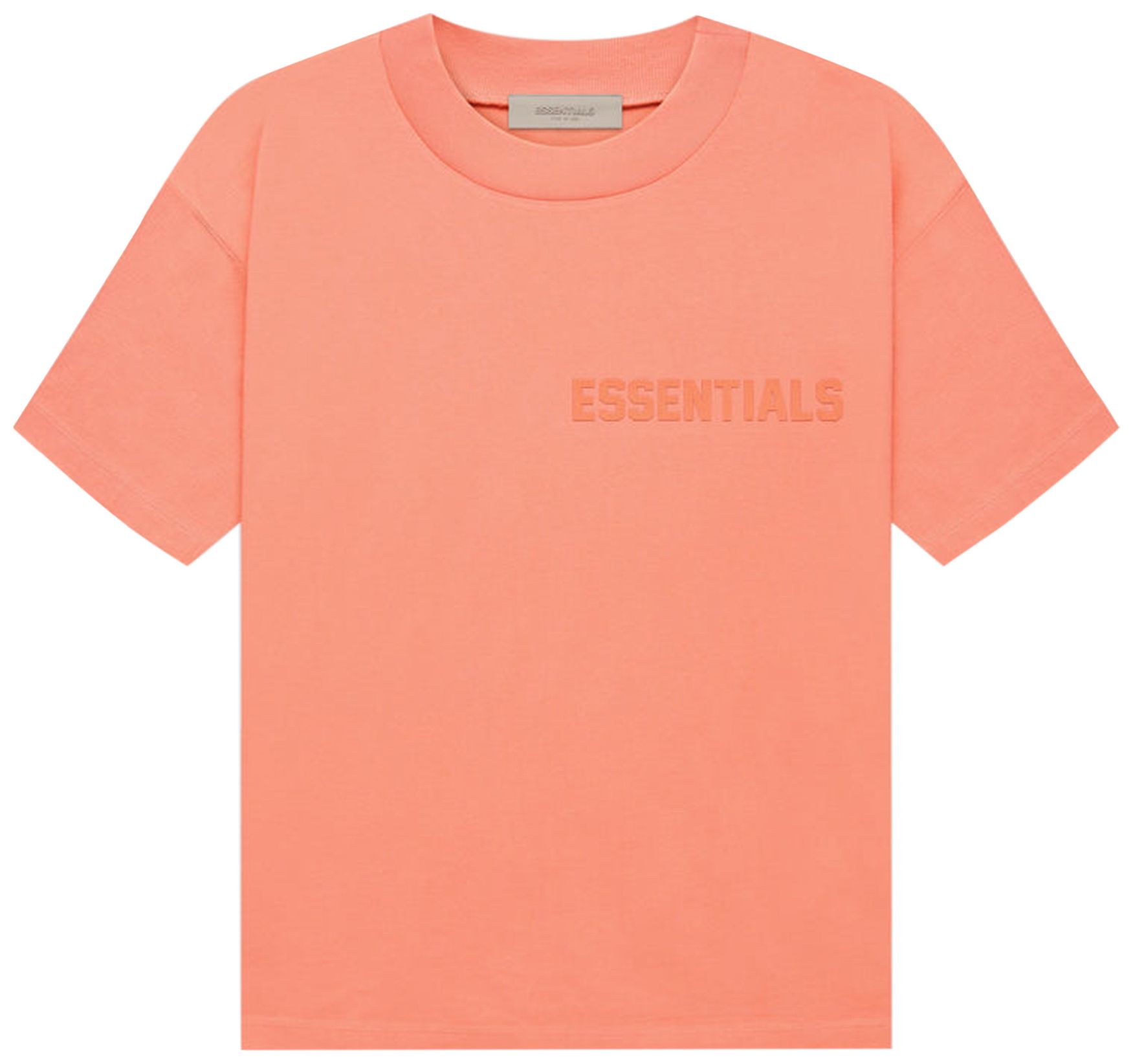 Buy Fear of God Essentials Short-Sleeve Tee 'Coral' - 125SU222002F | GOAT