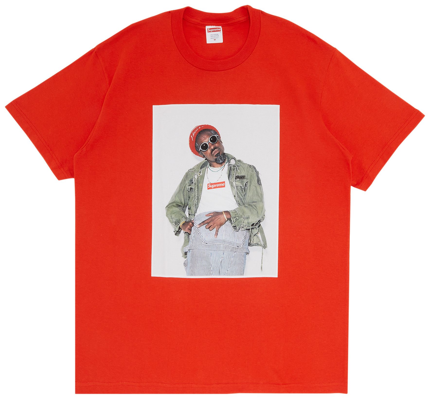 Buy Supreme André 3000 Tee 'Tomato' - FW22T51 TOMATO | GOAT
