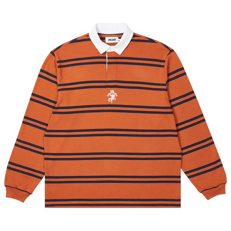 Buy Palace Stripe Rugby 'Orange/Navy' - P23ES004 | GOAT