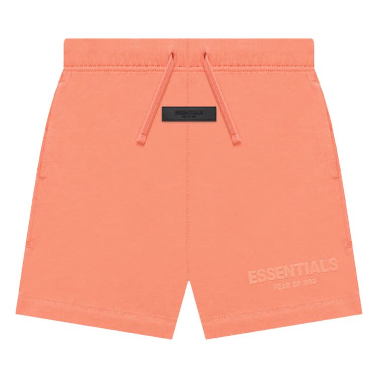 Buy Fear of God Essentials Jersey Shorts 'Coral' - 785SU224002K | GOAT