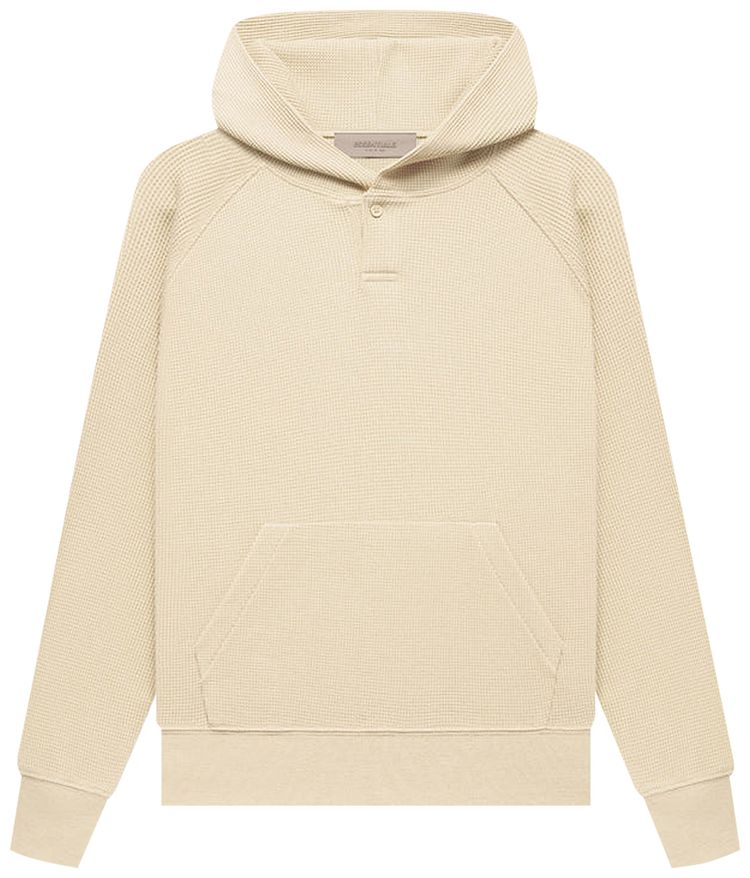 Buy Fear of God Essentials Henley Hoodie 'Egg Shell' - 785SU221170K | GOAT