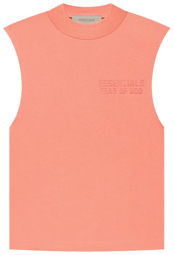 Buy Fear of God Essentials Muscle Tee 'Coral' - 785SU221002K | GOAT