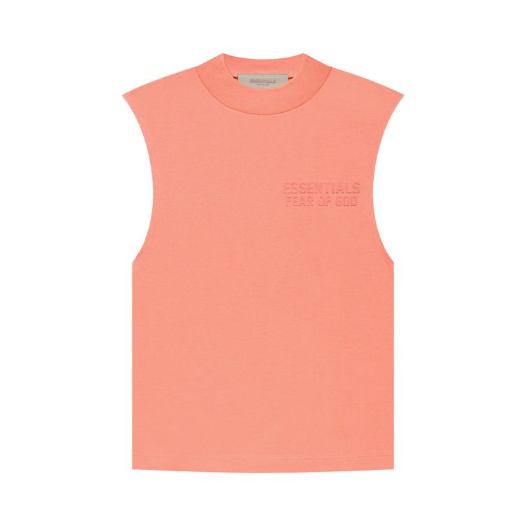Buy Fear of God Essentials Muscle Tee 'Coral' - 785SU221002K | GOAT