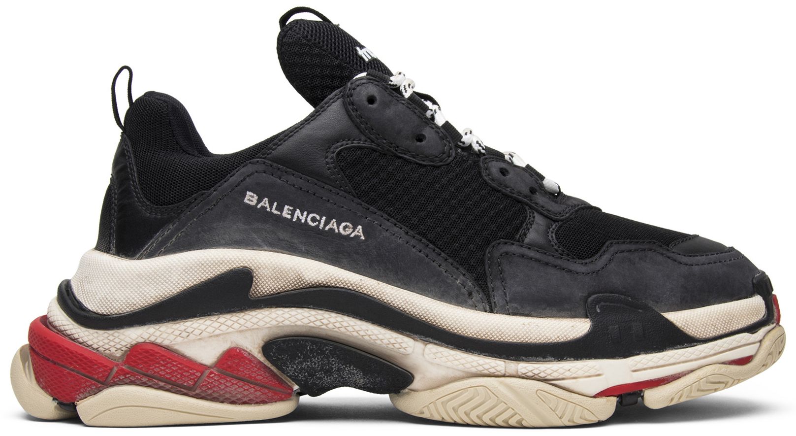 Buy Balenciaga Triple S Sneaker 'Black Red' - 483513 W06E1 1000 | GOAT