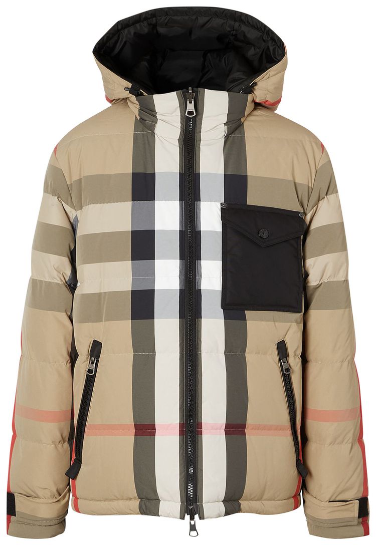 Buy Burberry Reversible Check Puffer Jacket 'Archive Beige/Black' - 8033115 | GOAT