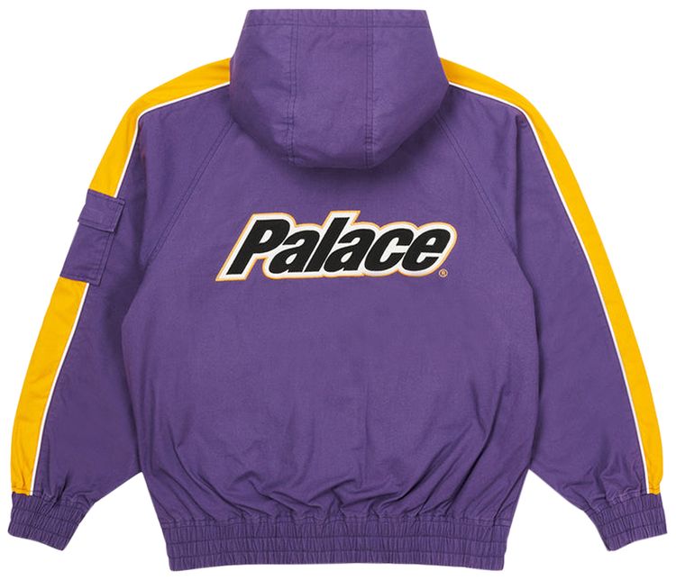 Buy Palace Lowercase Hooded Cotton Jacket 'Purple/Yellow' - P23JK033 | GOAT