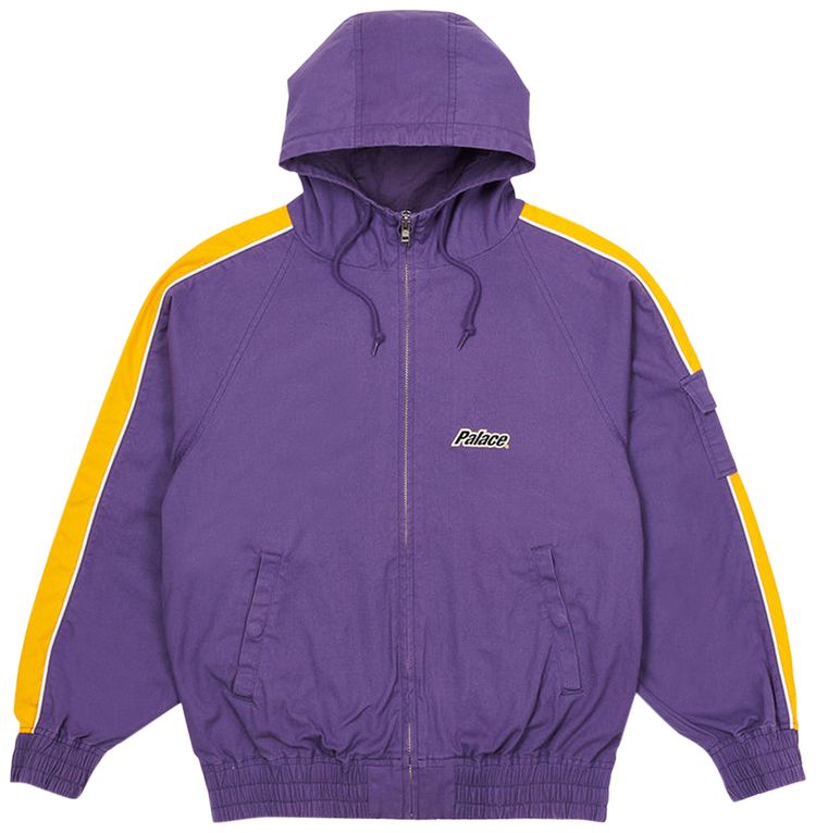 Buy Palace Lowercase Hooded Cotton Jacket 'Purple/Yellow' - P23JK033 | GOAT