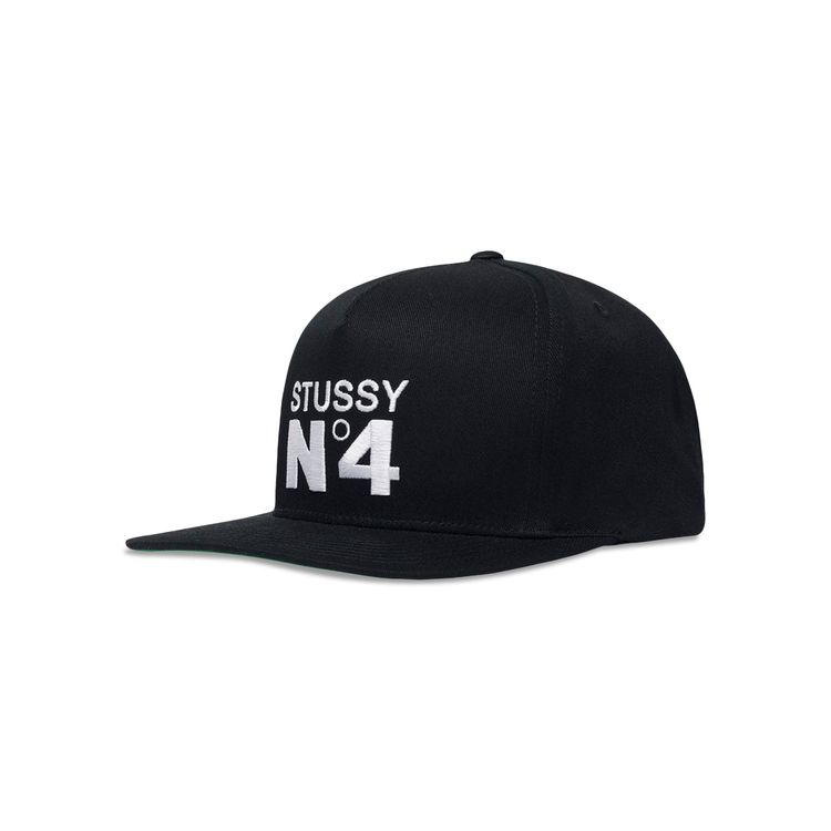 Buy Stussy No. 4 Point Crown Cap 'Black' - 1311064 BLAC | GOAT