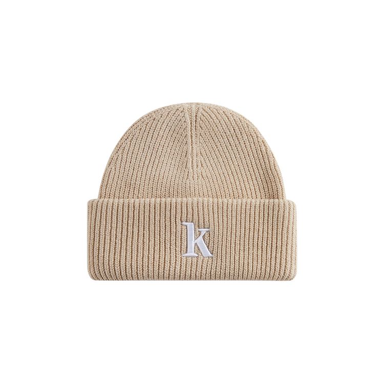 Buy Kith Serif K Cotton Beanie 'Canvas' - KHM050203 210 | GOAT