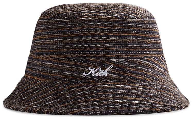 Buy Kith Chenille Stripe Script Bucket Hat 'Ink' - KHM050191 432 | GOAT