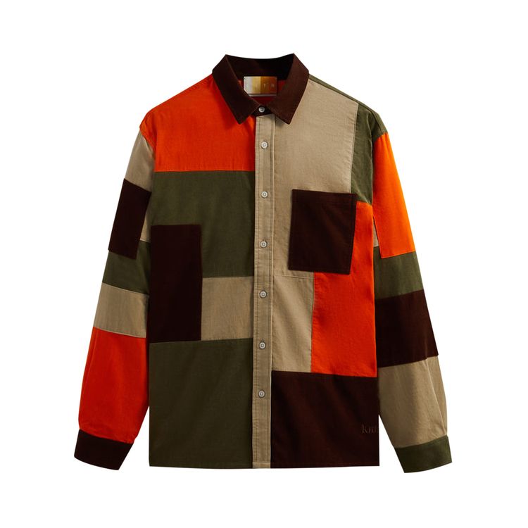 Buy Kith Patchwork Cord Ludlow Shirt 'Pimento' - KHM030670 813 | GOAT AU