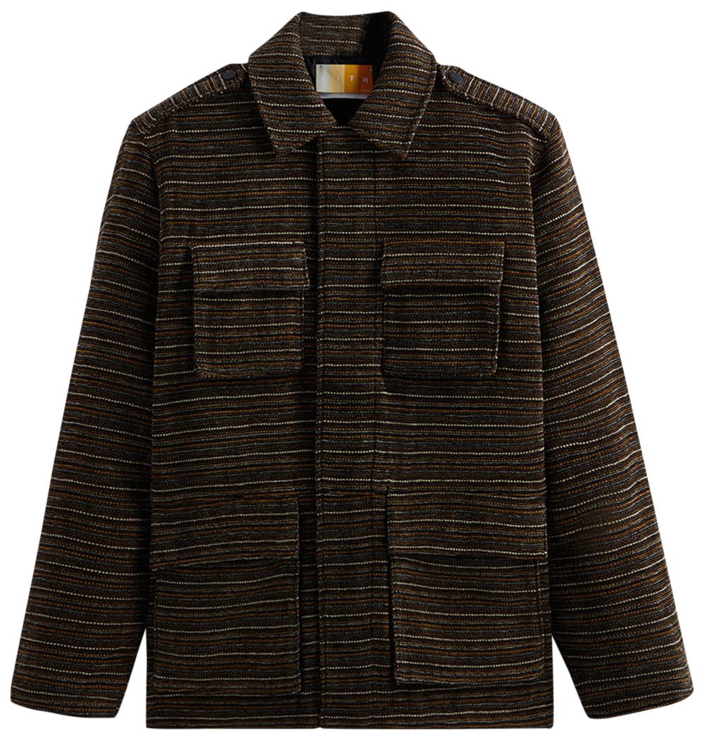 Buy Kith Striped Chenille Duane Field Jacket 'Ink' - KHM010164 432 ...
